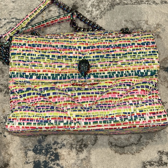 Kurt Geiger | Bags | Kurt Geiger Multicolor Neon Colors Fabric Tweed ...